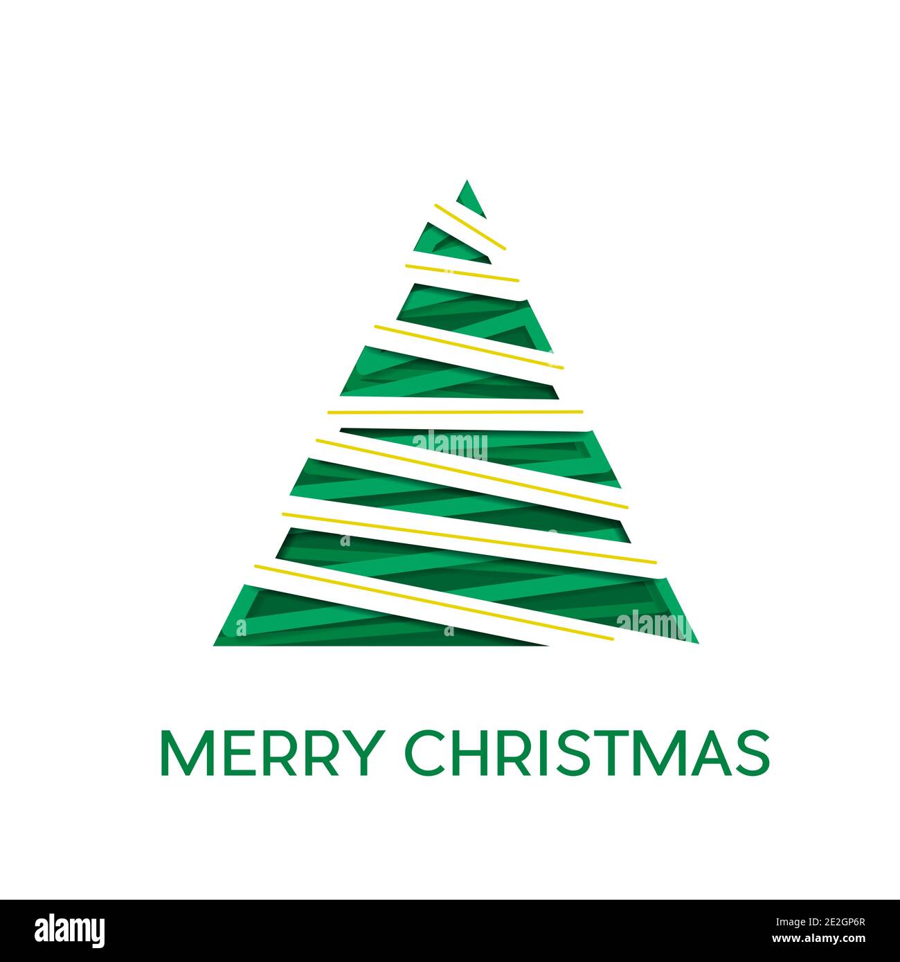 Abstract green christmas tree on white background Stock Vector Image ...
