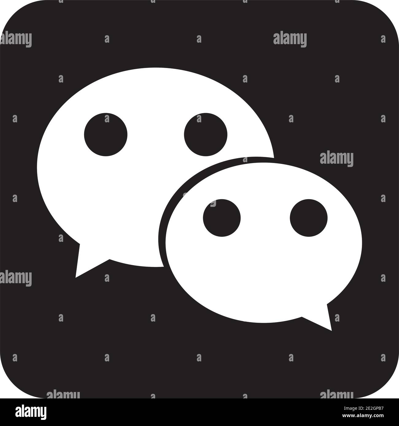 Wechat icon Black and White Stock Photos & Images - Alamy