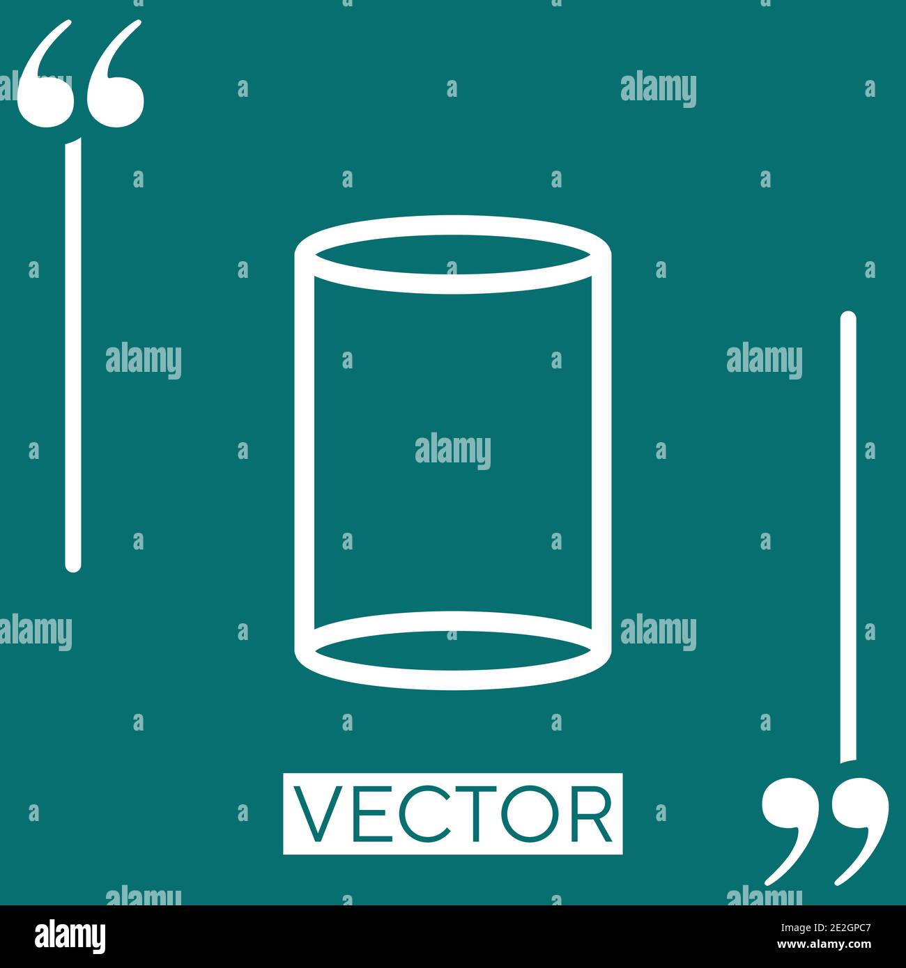 cylinder vector icon Linear icon. Editable stroked line Stock Vector ...