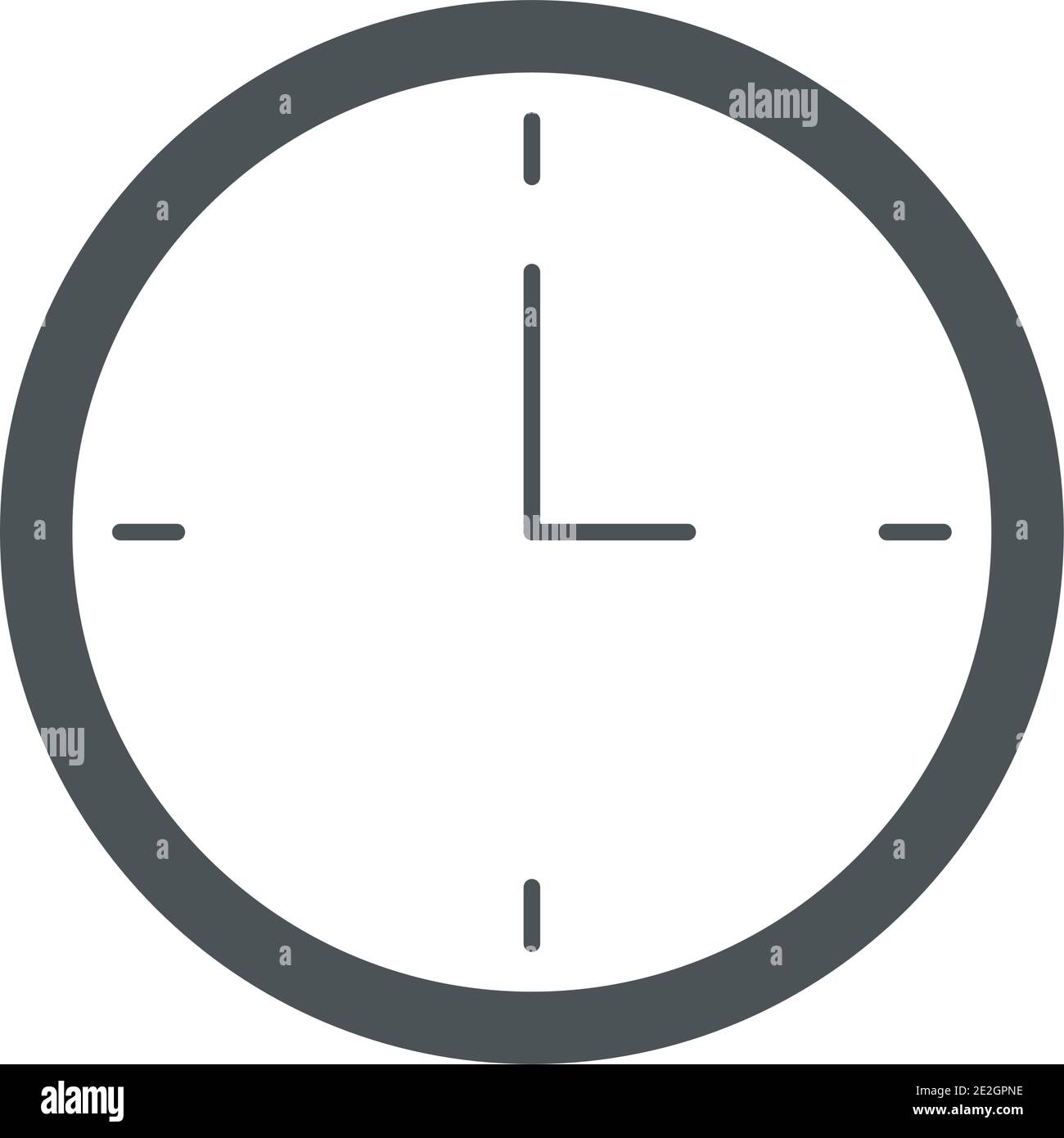 clock icon over white background, silhouette style, vector illustration ...