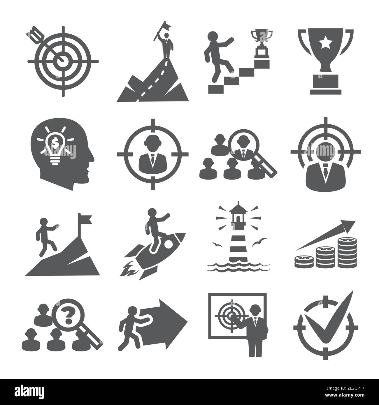 Target and Goal Icons on white background Stock Vector Image & Art - Alamy
