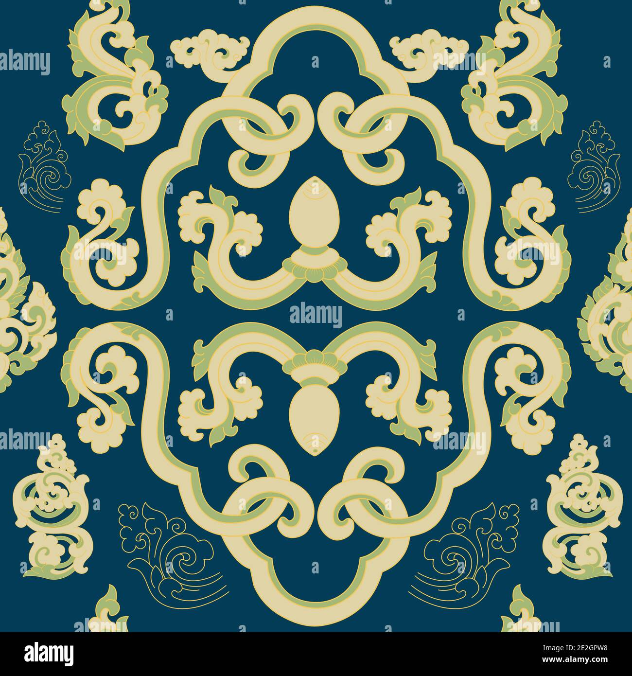 Chinese traditional seamless pattern with swirls Stock Vector Image ...