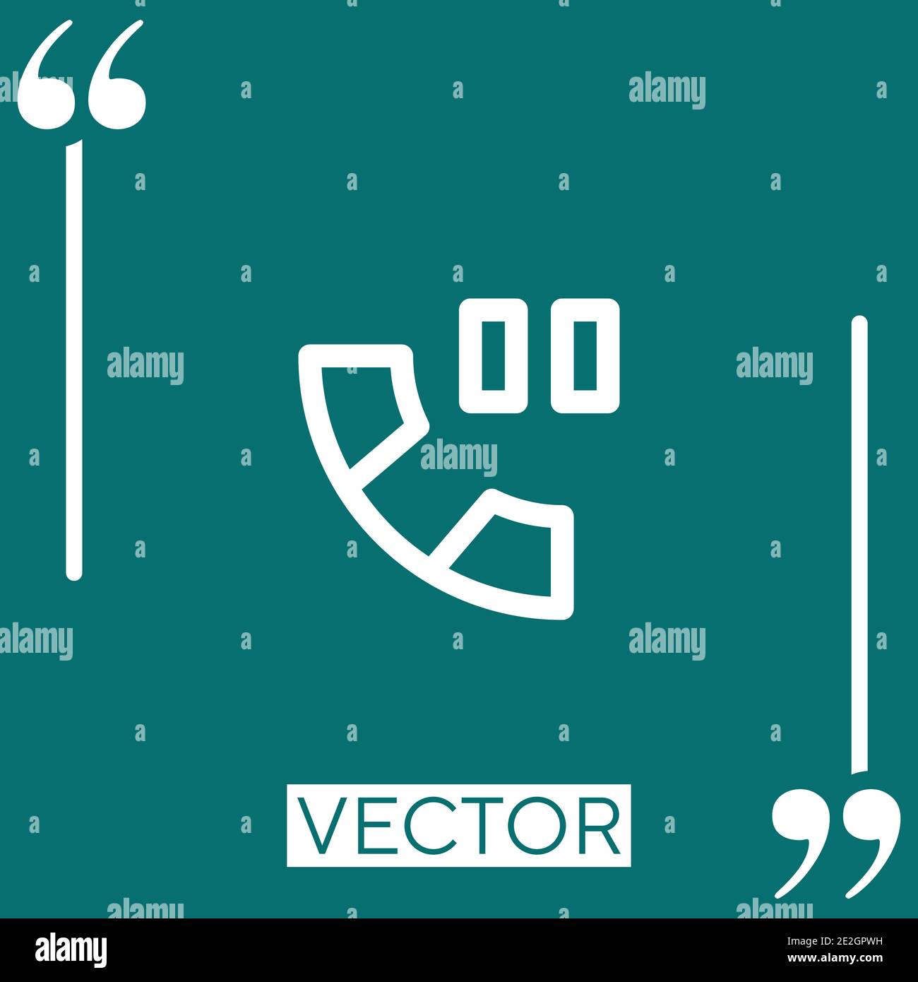pause vector icon Linear icon. Editable stroke line Stock Vector Image ...