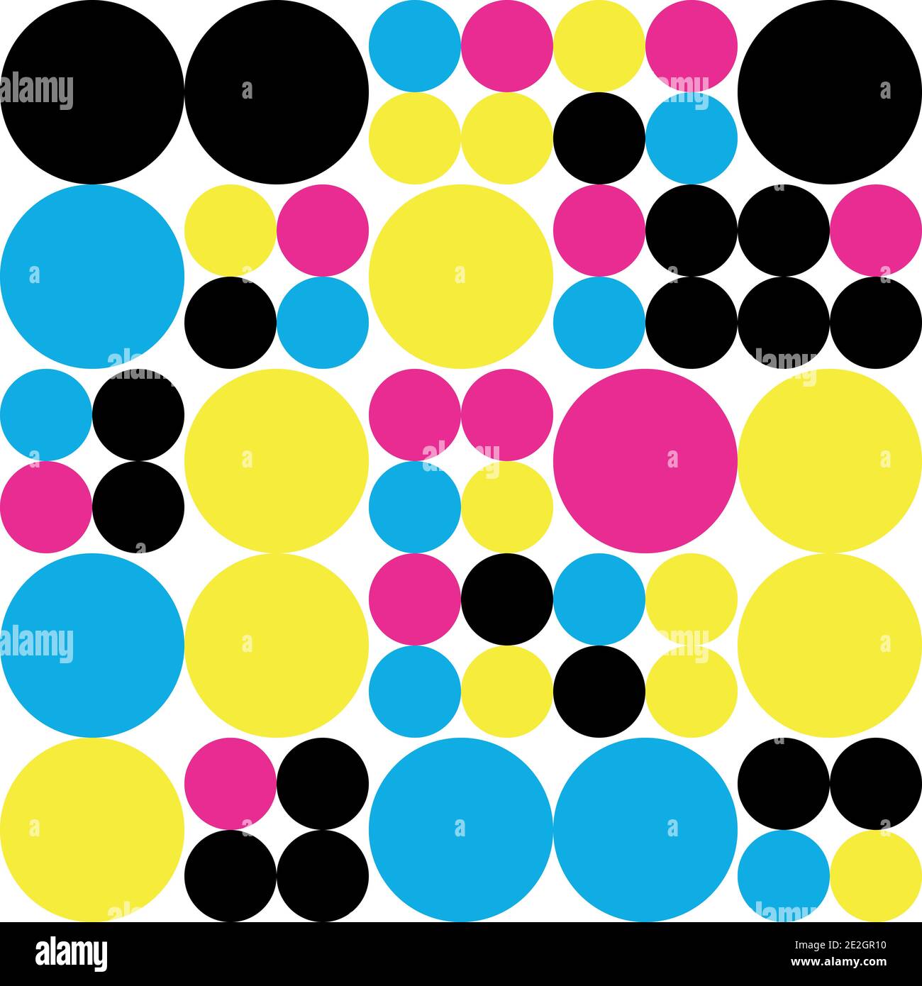 Abstract geometric retro design. Vector dotted seamless pattern in CMYK ...
