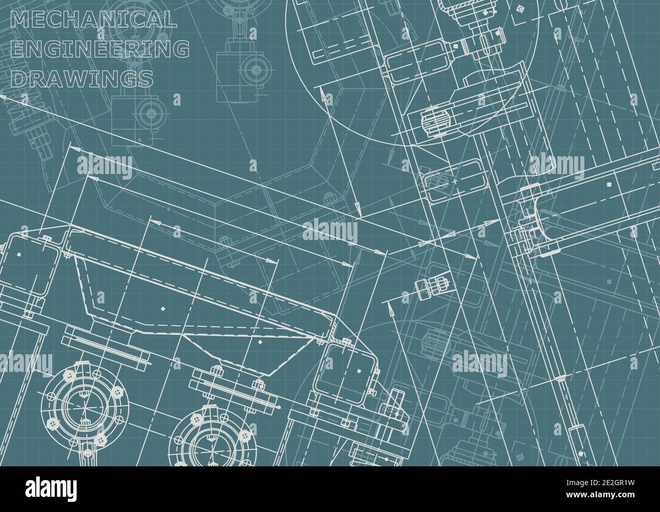 Sketch. Vector engineering illustration. Cover, flyer, banner ...
