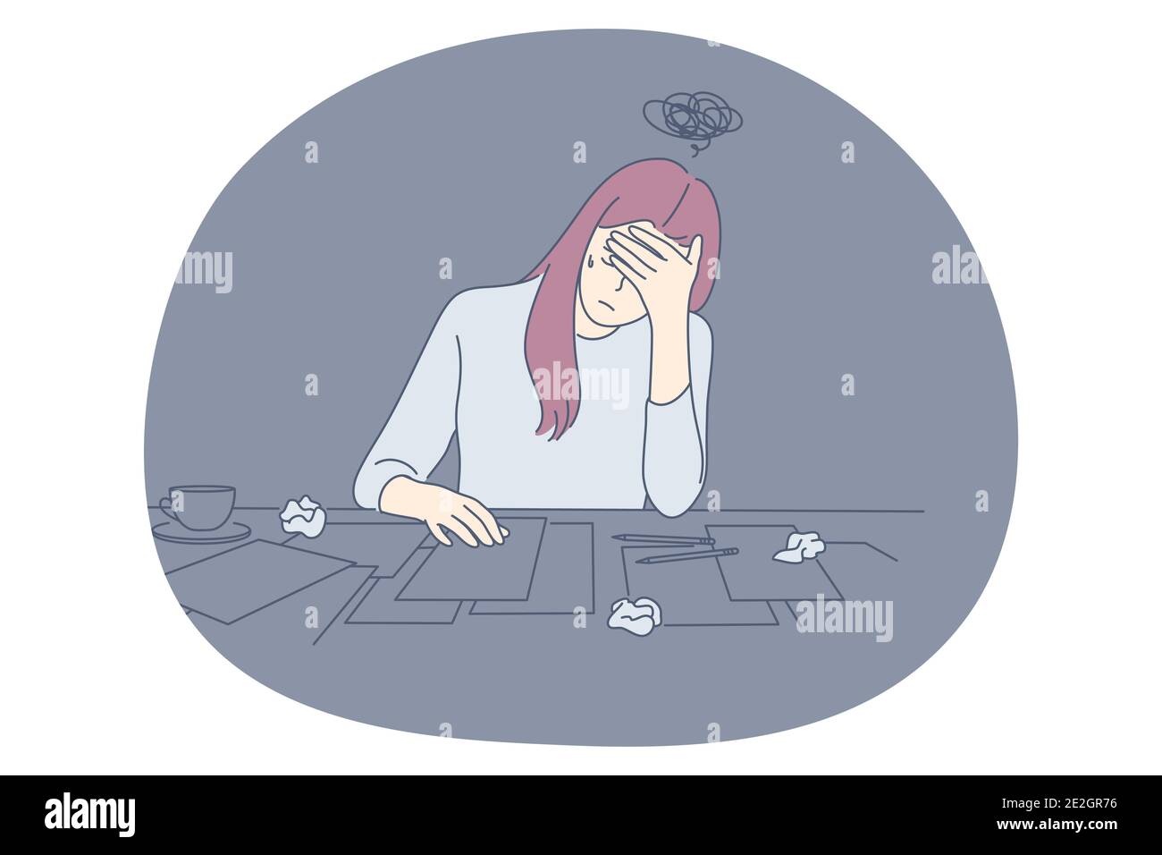 Stress, overwork, exhaustion, overload concept Stock Vector Image & Art ...