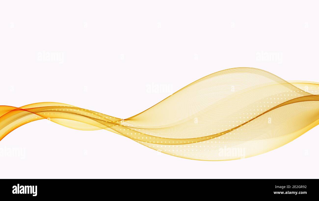 Orange curved lines background Template wave flow design Stock Vector ...