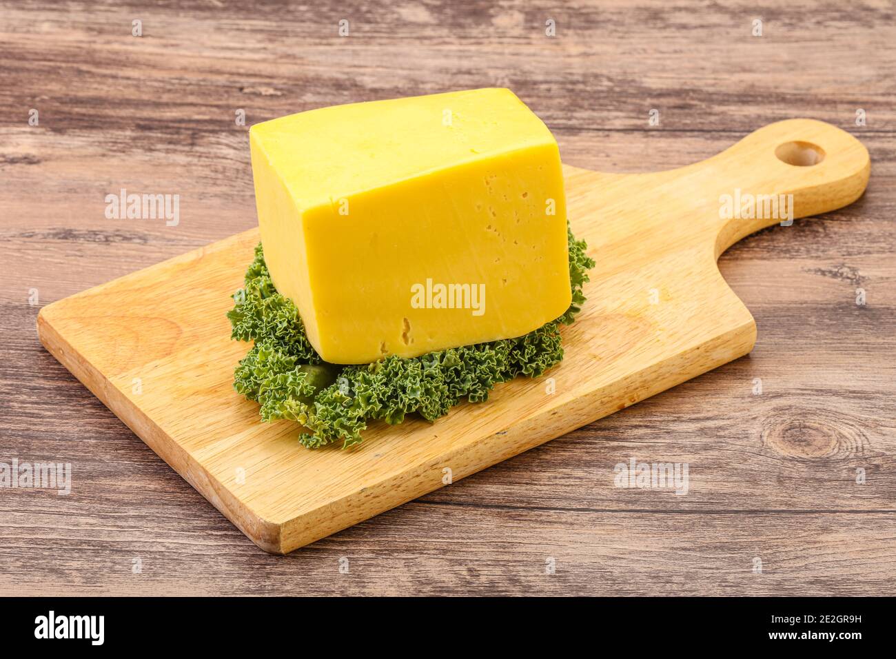 Yellow tilsiter cheese dairy product brick Stock Photo - Alamy