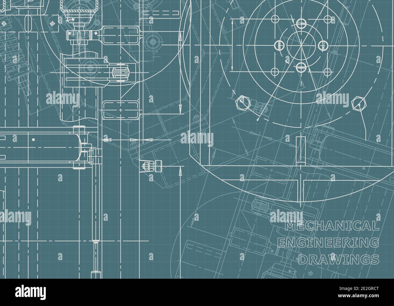Detailed engineering drawings Stock Vector Images - Alamy