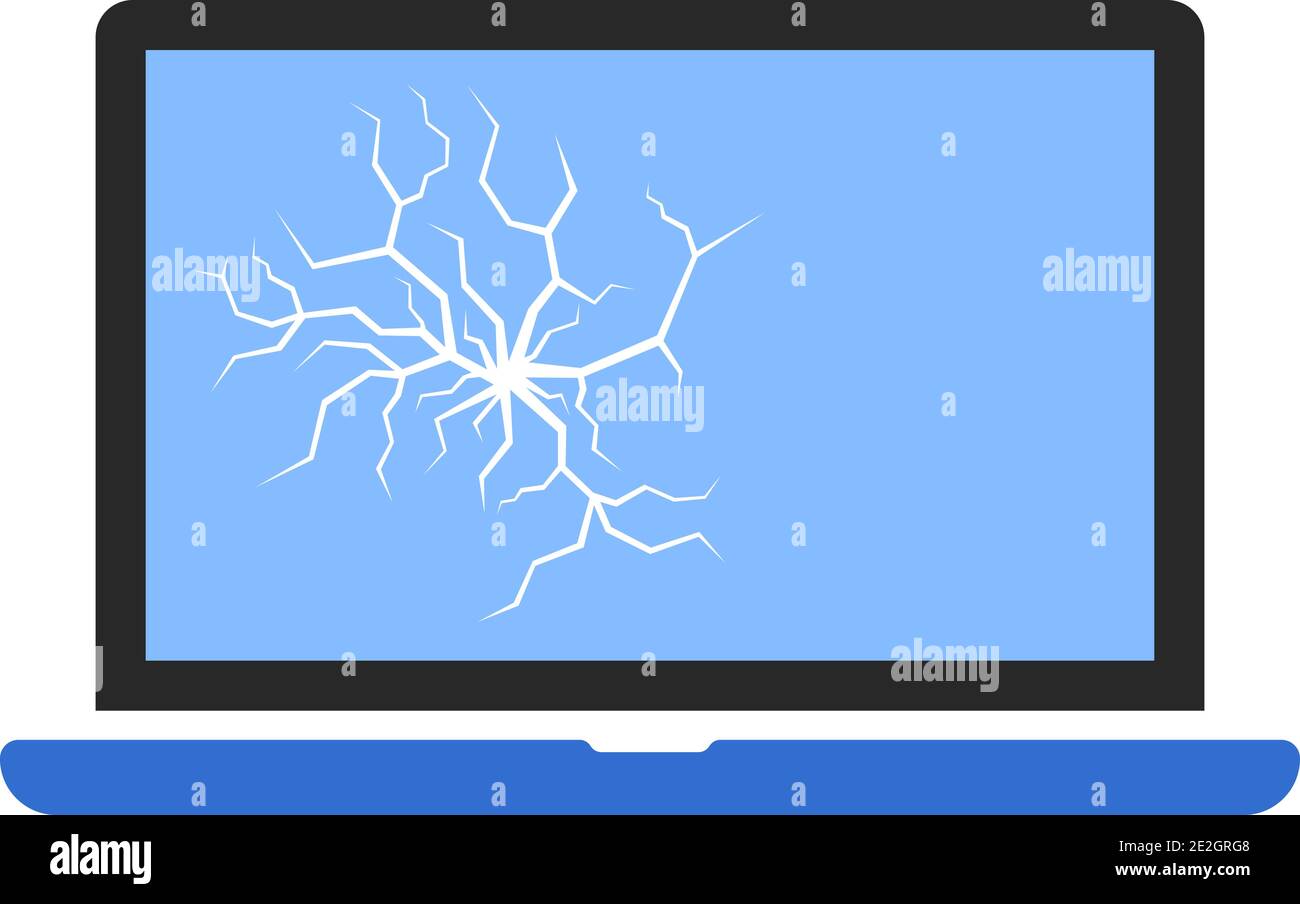 Destroyed laptop Stock Vector Images - Alamy
