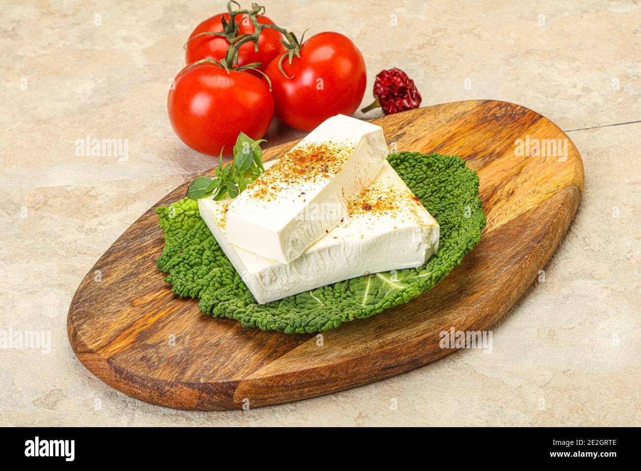 Greek Feta soft cheese for salad Stock Photo - Alamy