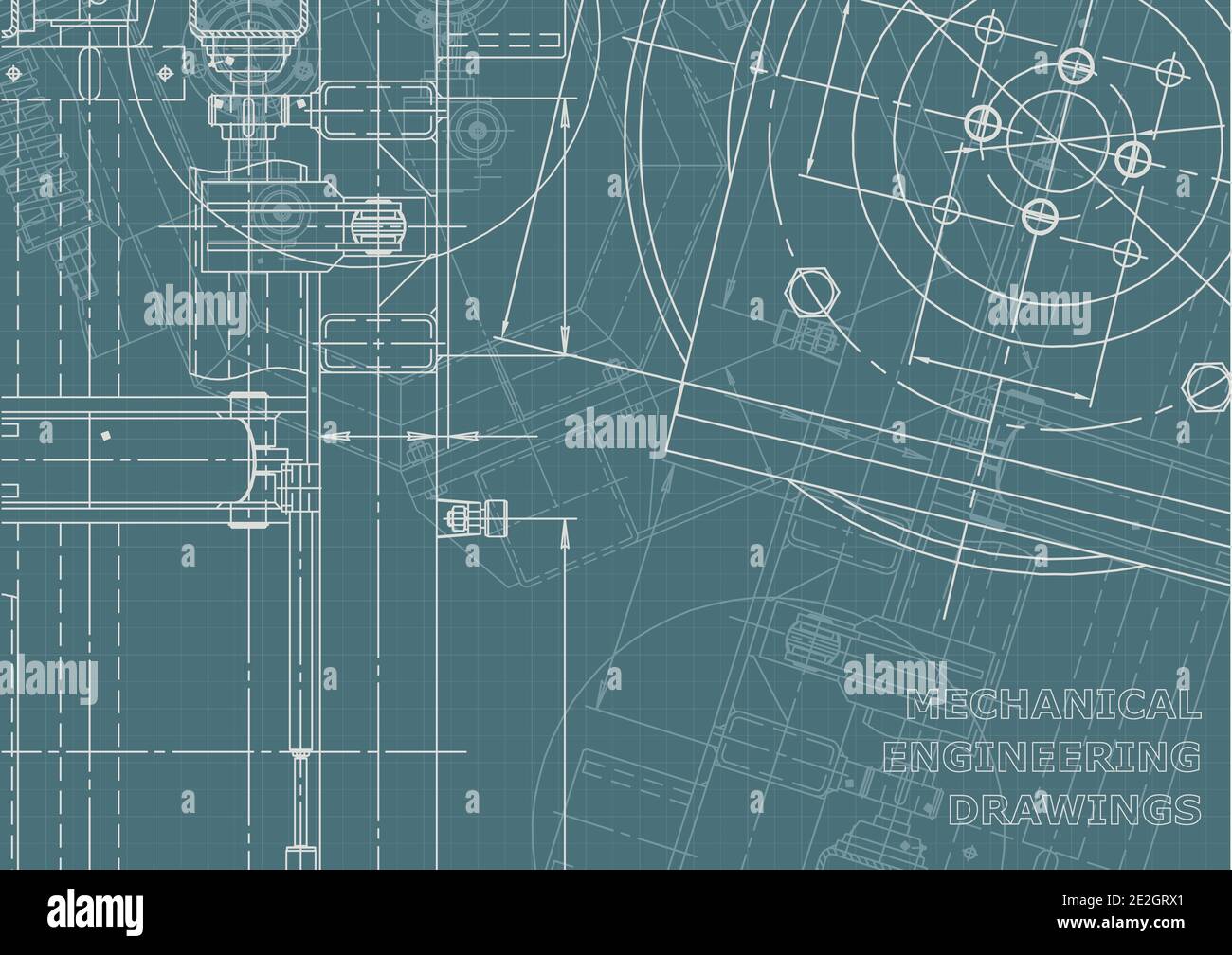 Vector engineering illustration. Computer aided design systems ...