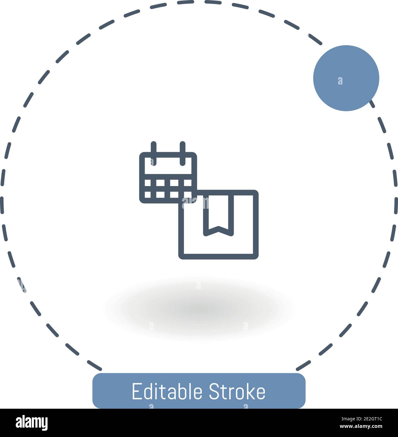 delivery date vector icon editable stroke outline icons for web and ...