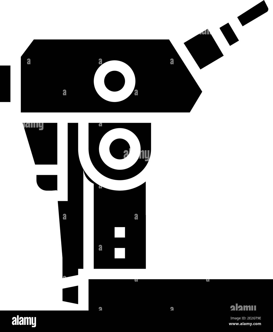 laboratory digital microscope glyph icon vector illustration Stock ...