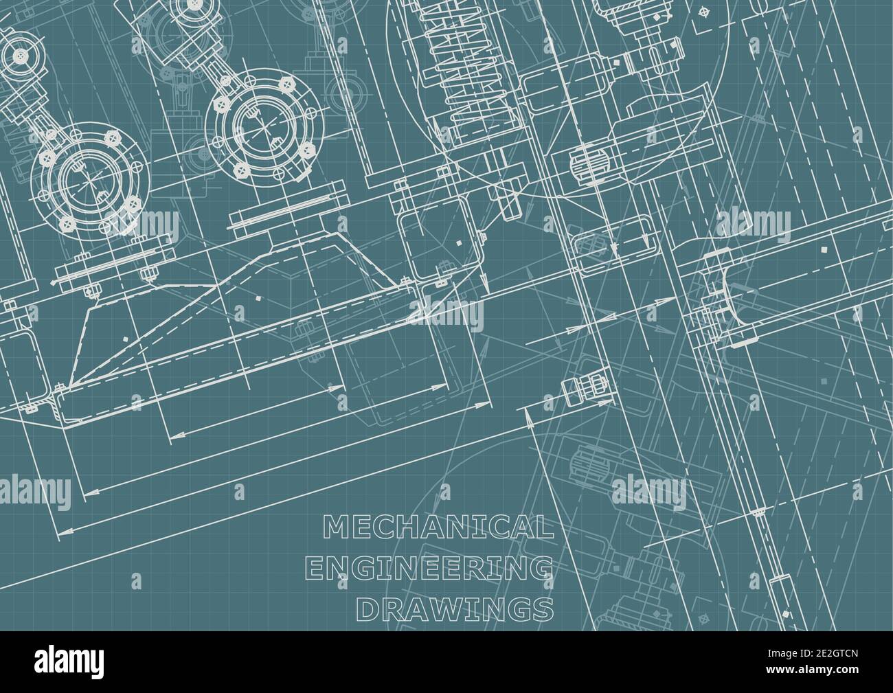 Sketch. Vector engineering illustration. Computer aided design systems ...
