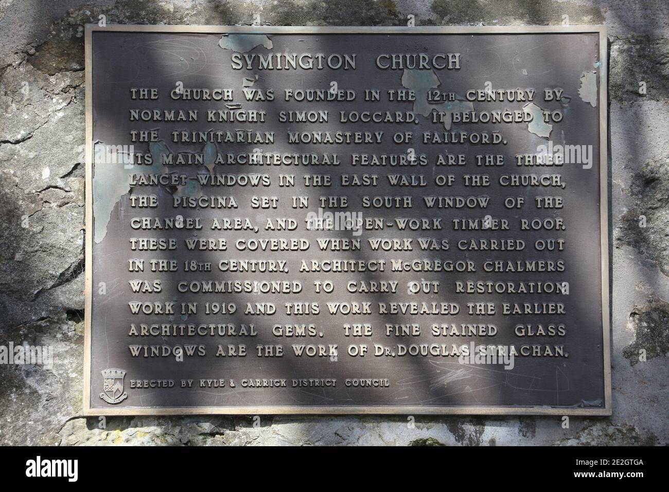 Symington,South Ayrshire, Scotland, UK Spring time blossom , church ...