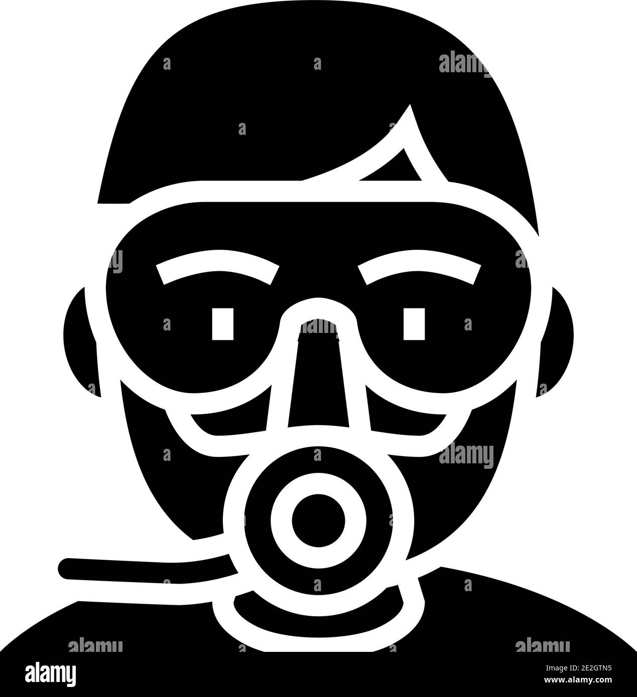 diver mask and breath tool glyph icon vector illustration Stock Vector ...