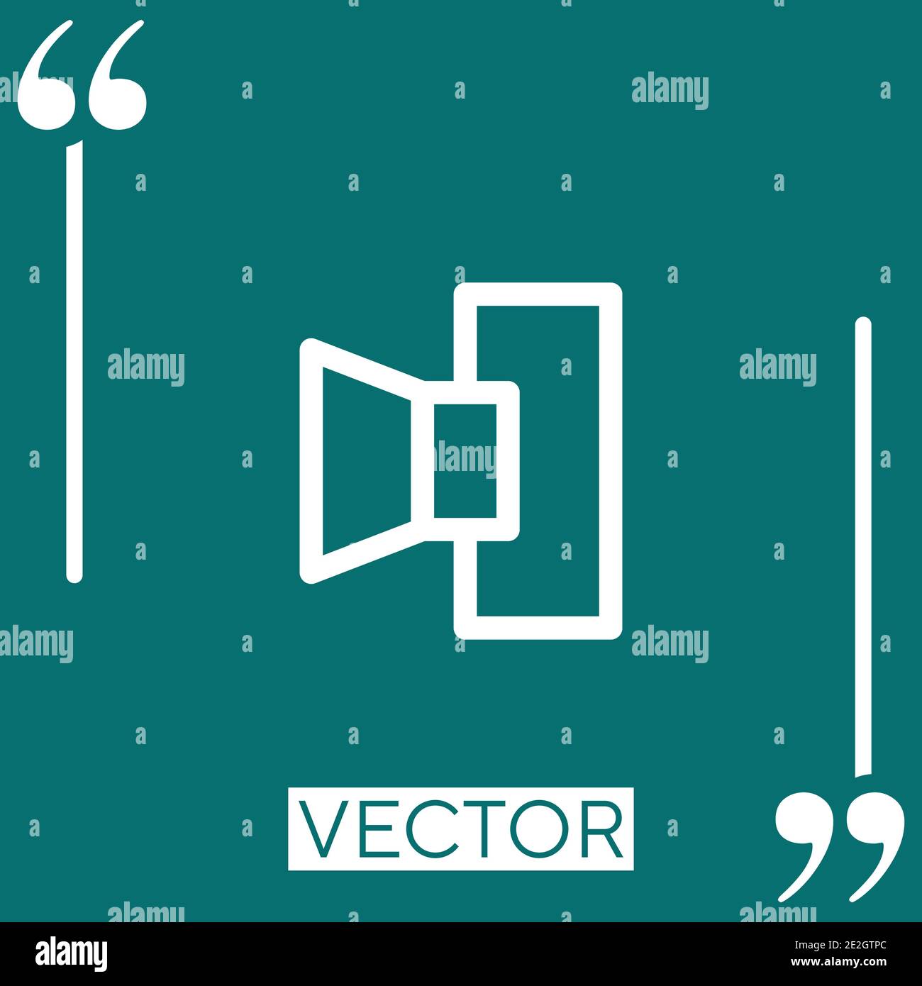 cathode ray tube vector icon Linear icon. Editable stroke line Stock ...
