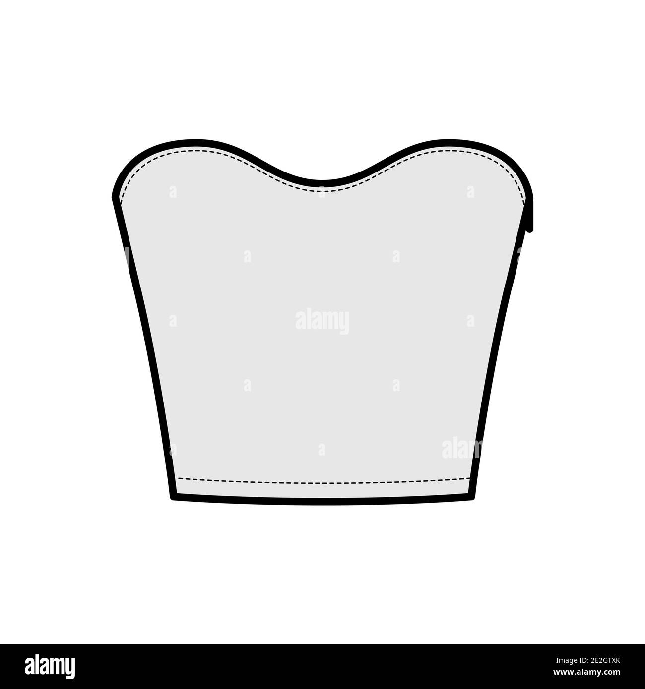 Strapless crop top Stock Vector Images - Alamy