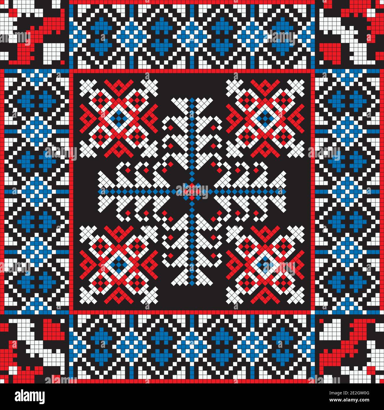 Romanian vector pattern inspired from traditional embroidery Stock ...