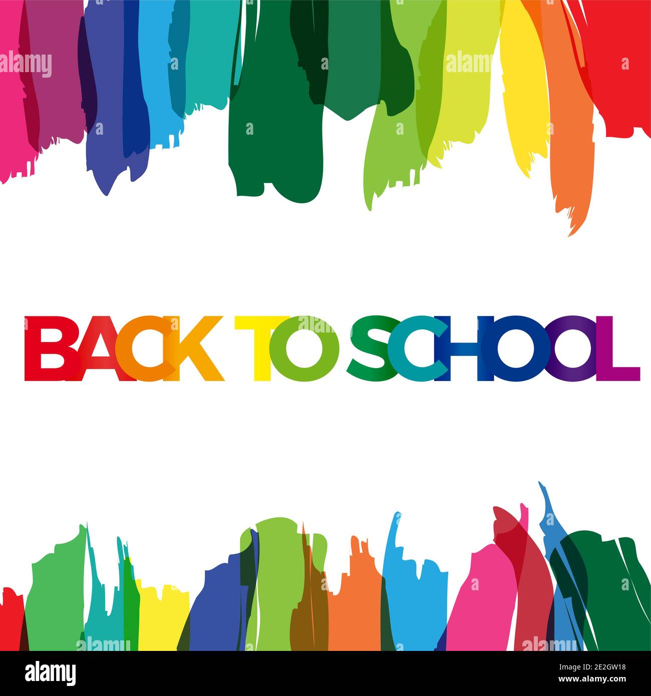 Vector colorful text back to school Stock Vector Image & Art - Alamy