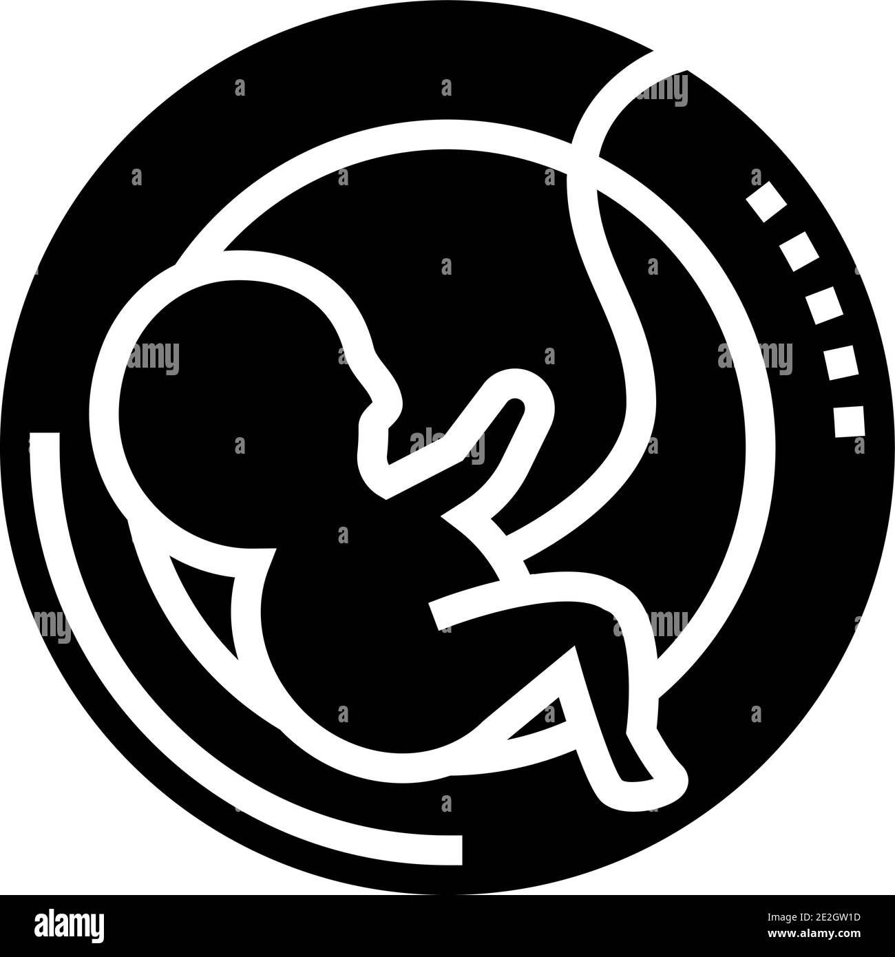pregnancy embryo glyph icon vector illustration sign Stock Vector Image ...