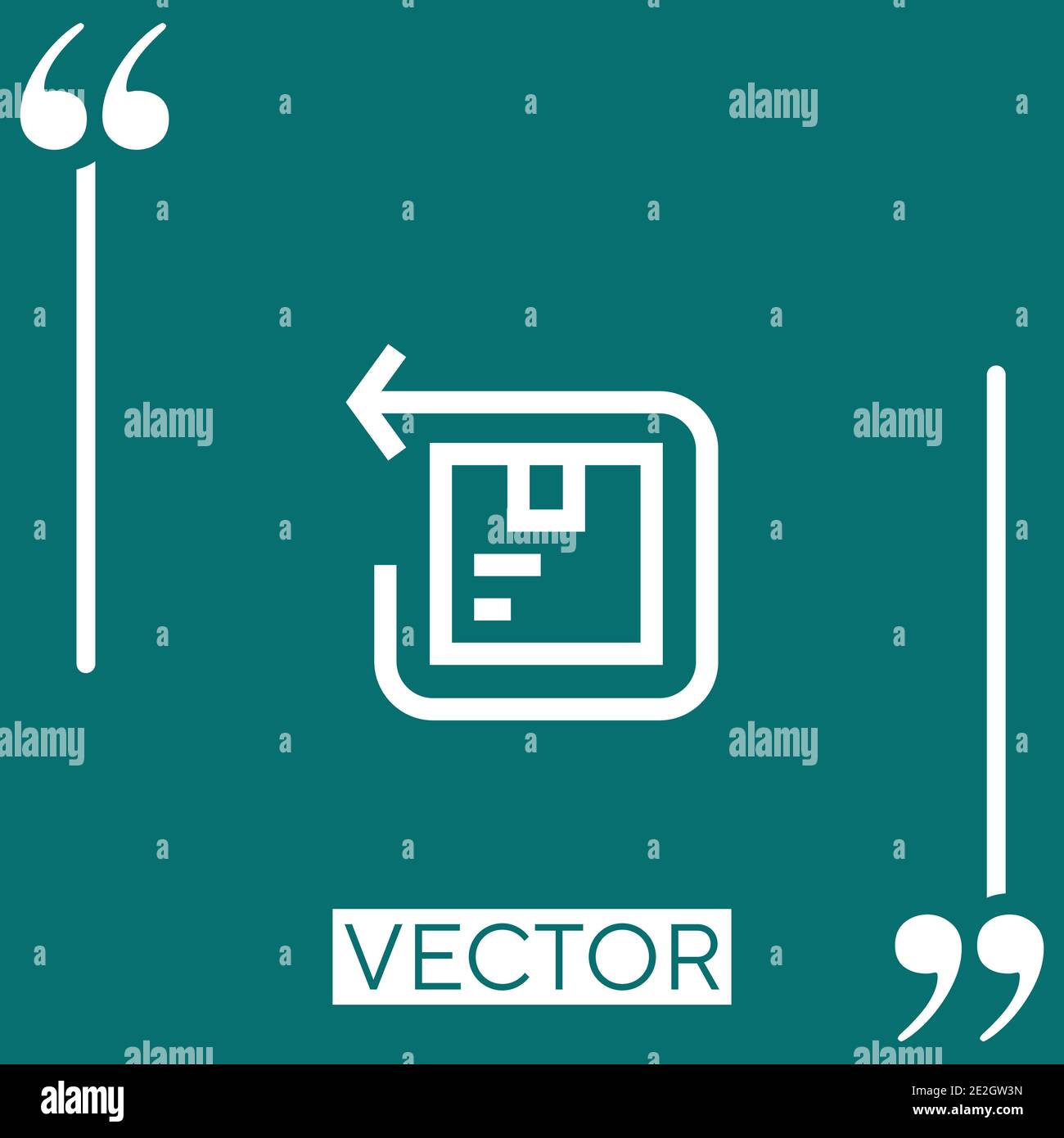return box vector icon Linear icon. Editable stroke line Stock Vector ...