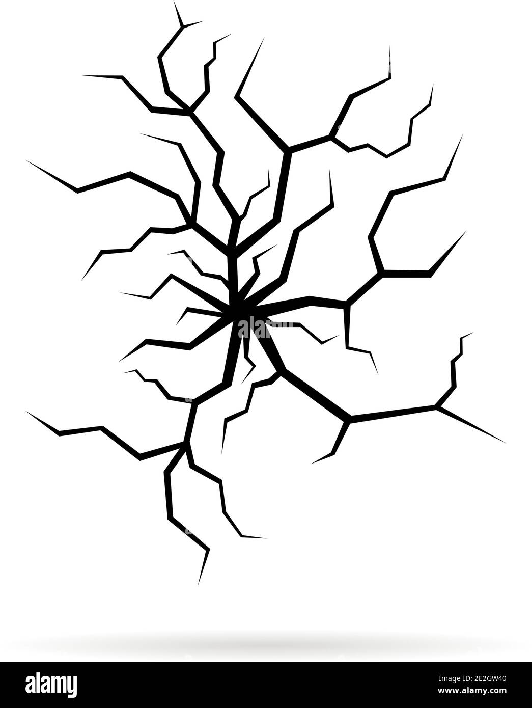 crack black icon with shadow Stock Vector Image & Art - Alamy