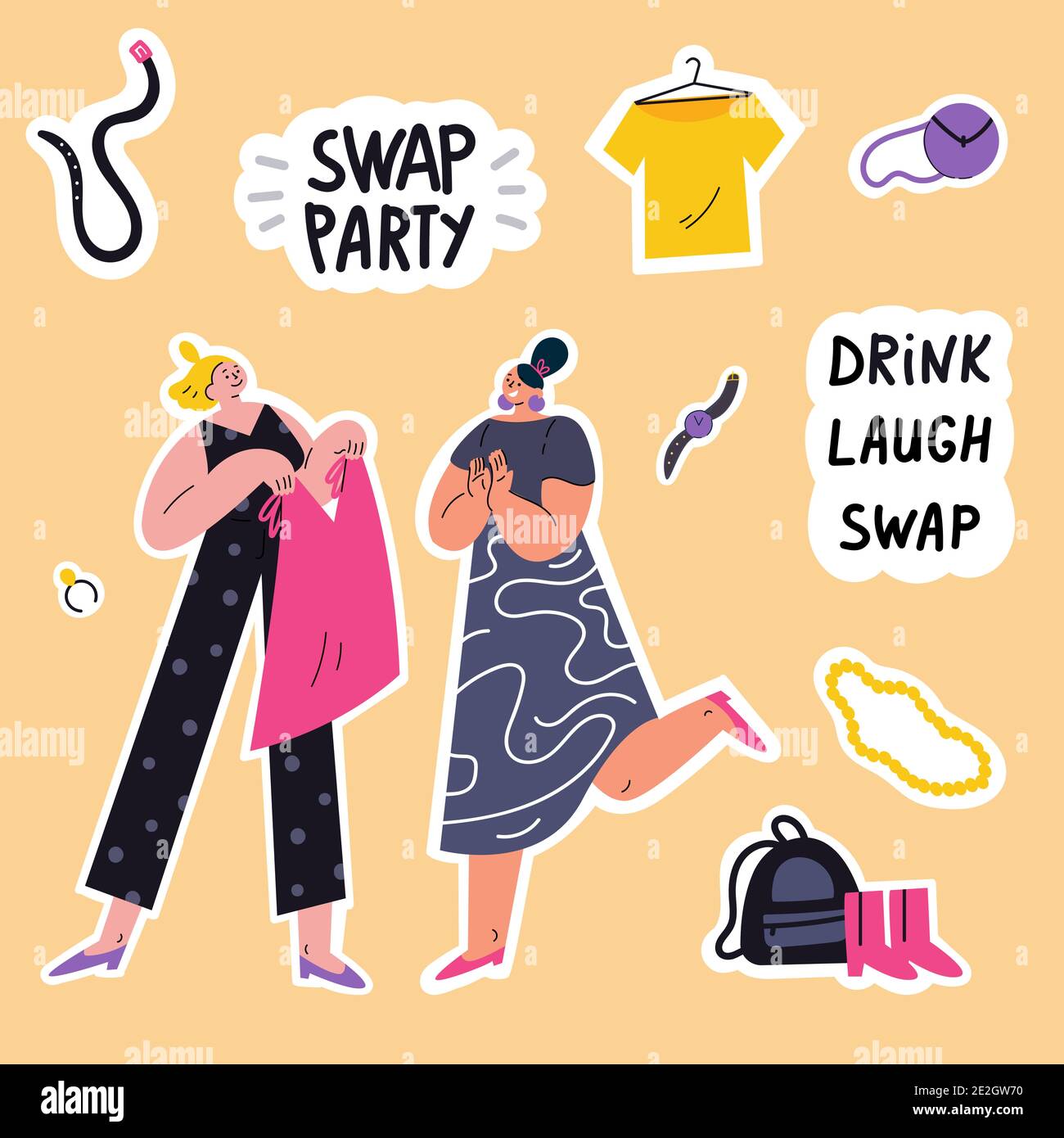 Zero waste swap concept Stock Vector Images - Alamy