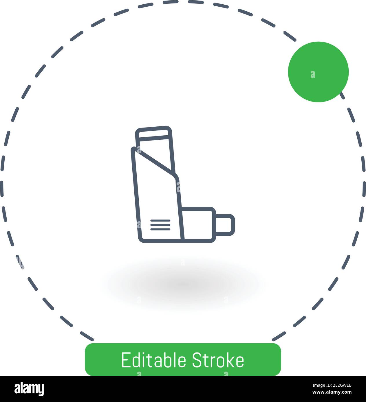asthma inhaler vector icon editable stroke outline icons for web and ...