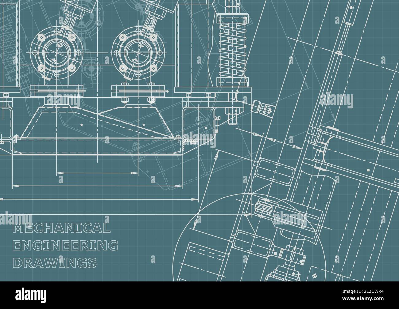 Sketch. Vector engineering illustration. Cover, flyer, banner ...