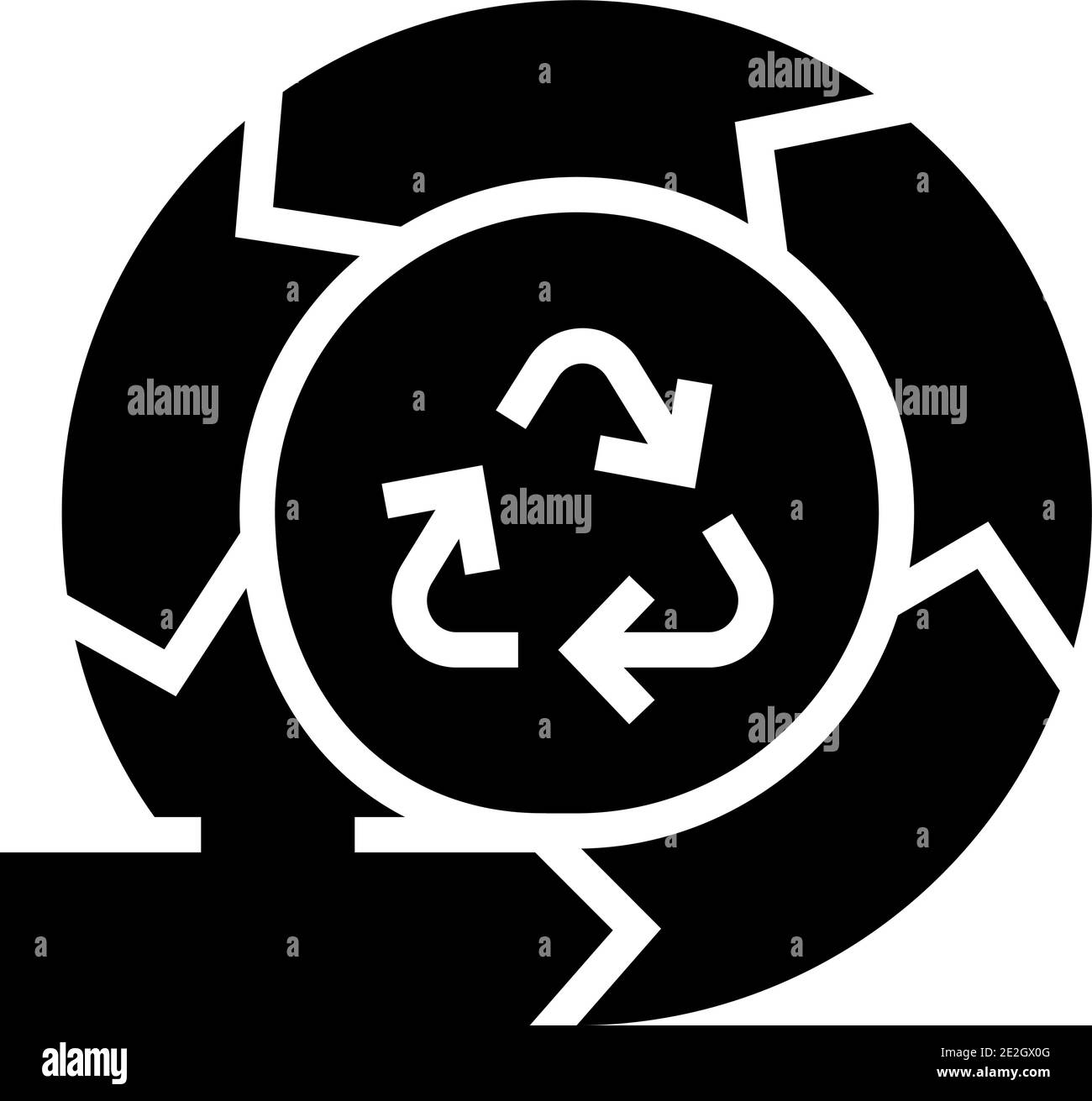 recycling and circular economy glyph icon vector illustration Stock ...