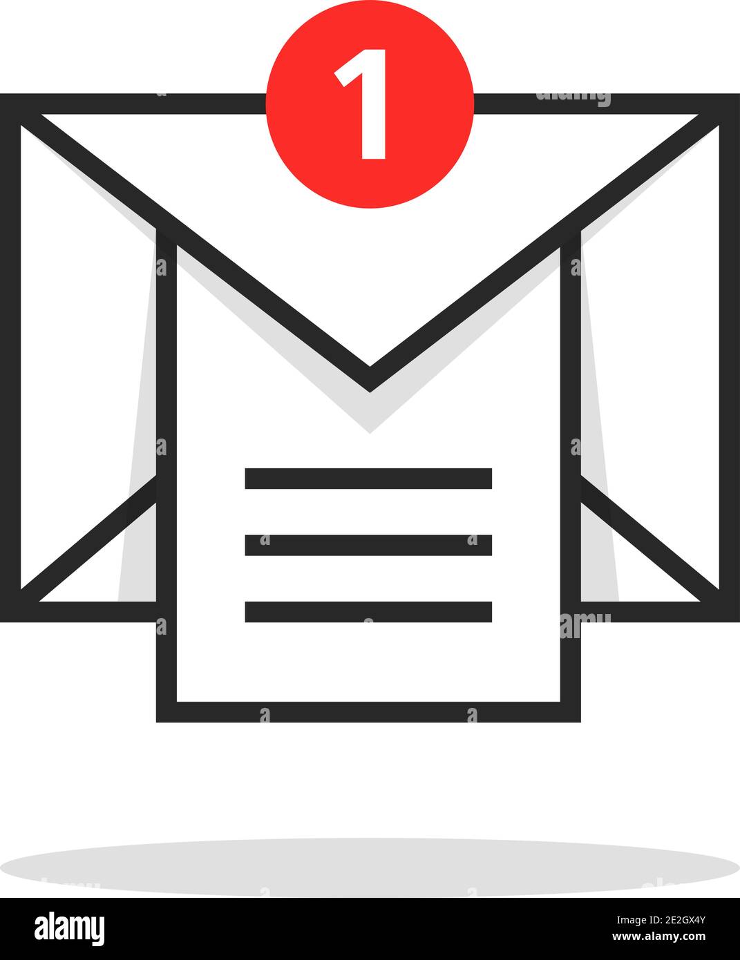 linear email like inbox notice logo Stock Vector Image & Art - Alamy