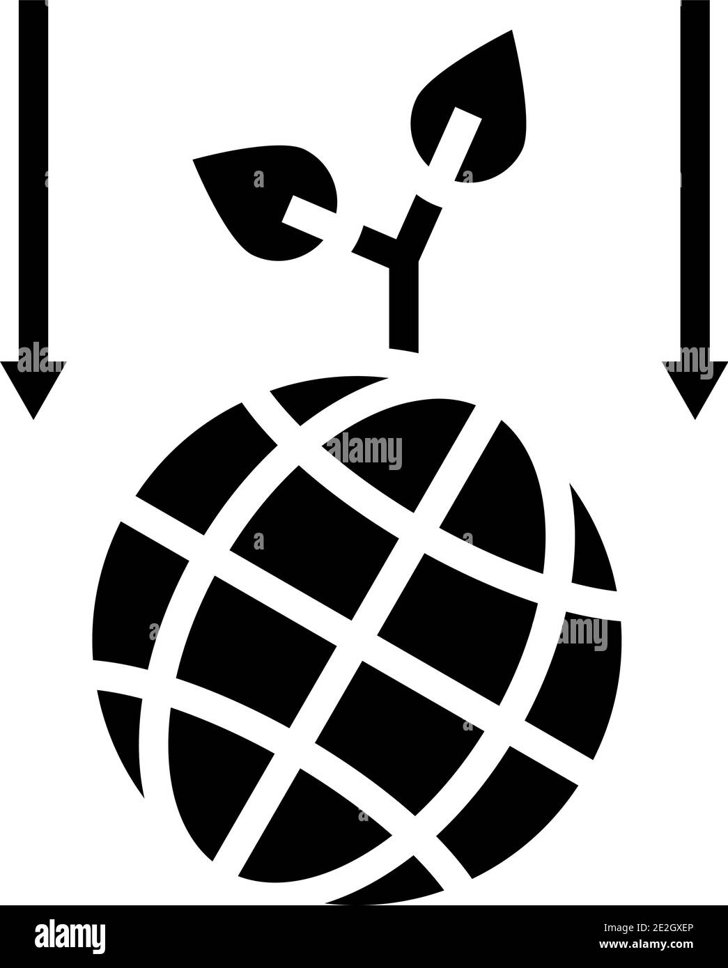 environment deterioration glyph icon vector illustration sign Stock ...