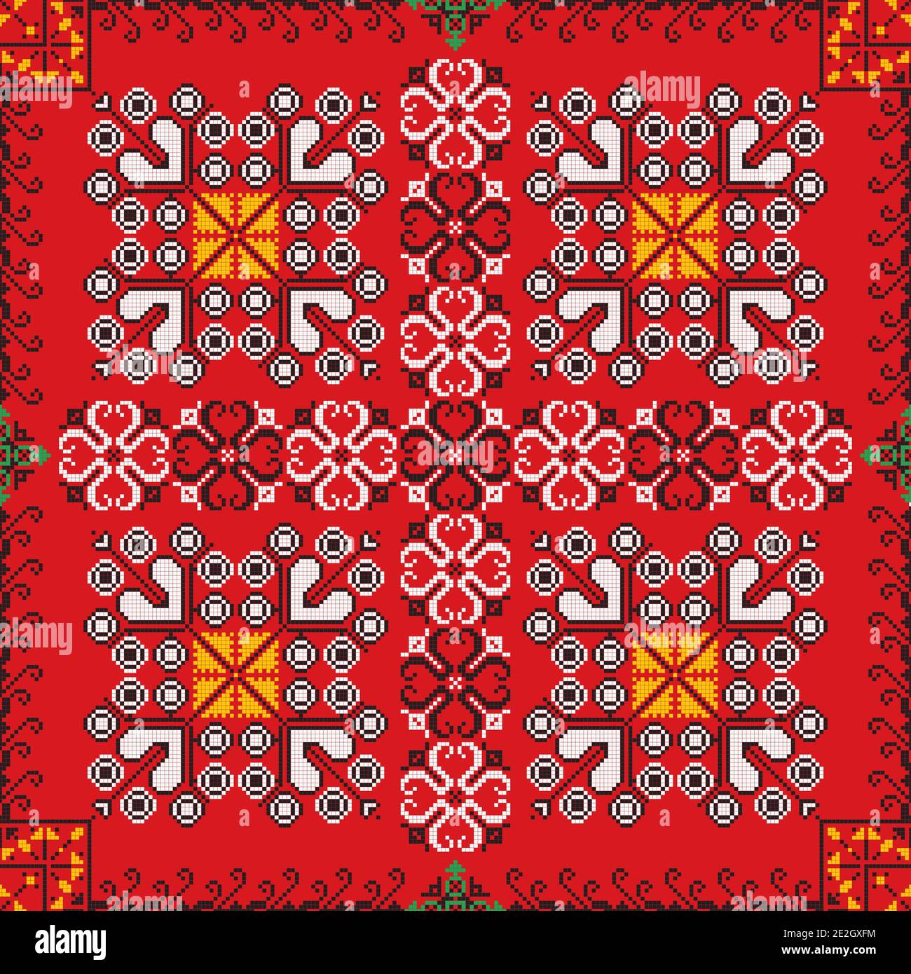 Romanian vector pattern inspired from traditional embroidery Stock ...