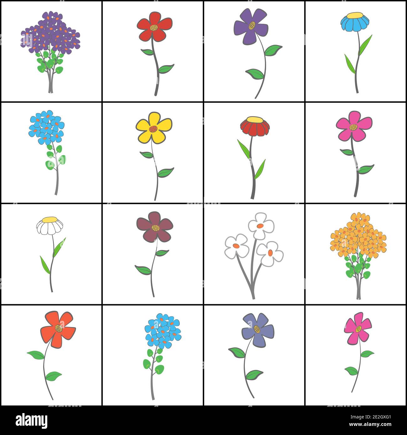 Floral camomile pattern Stock Vector Images - Alamy