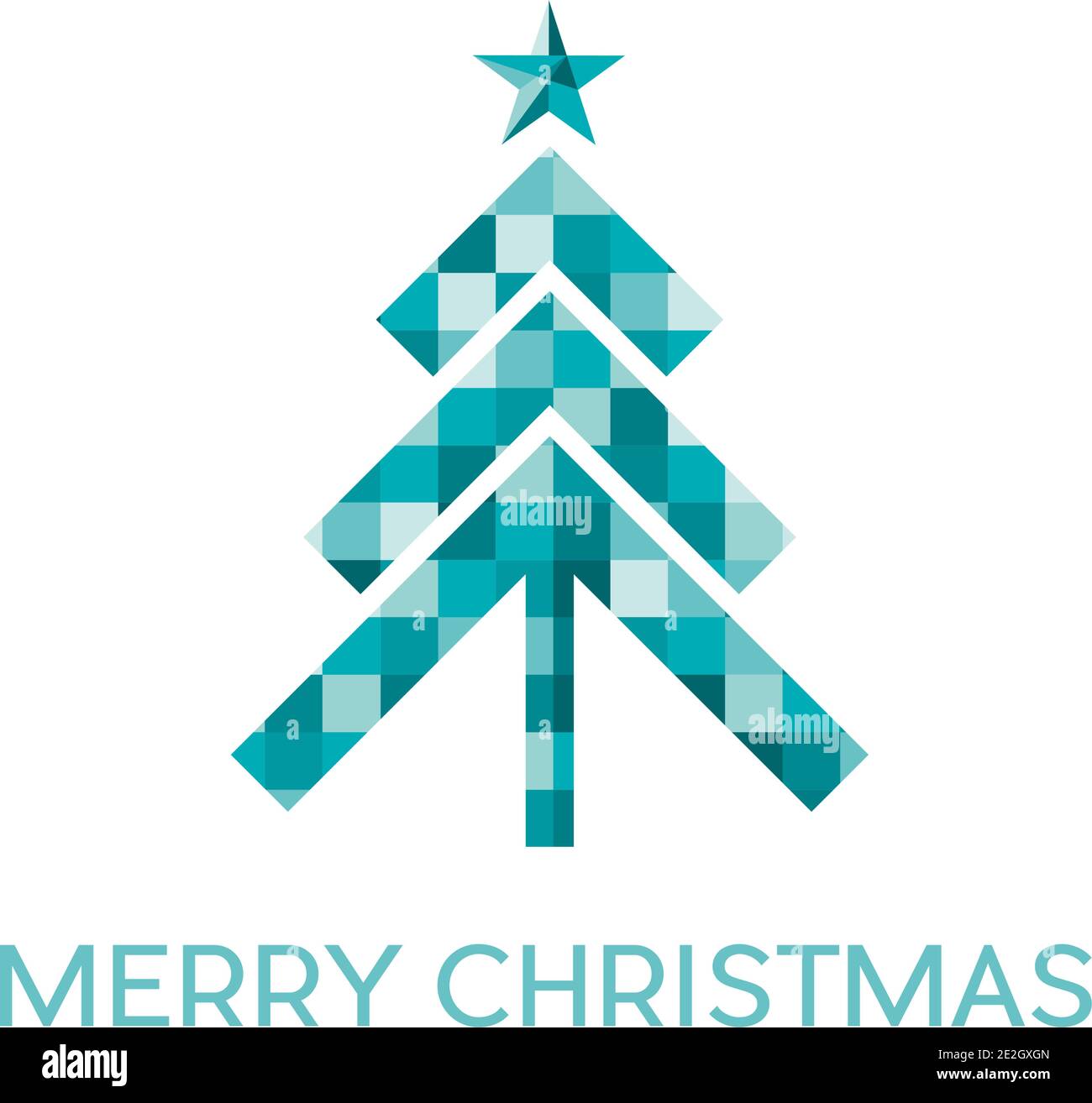 Abstract blue christmas tree on white background Stock Vector Image ...