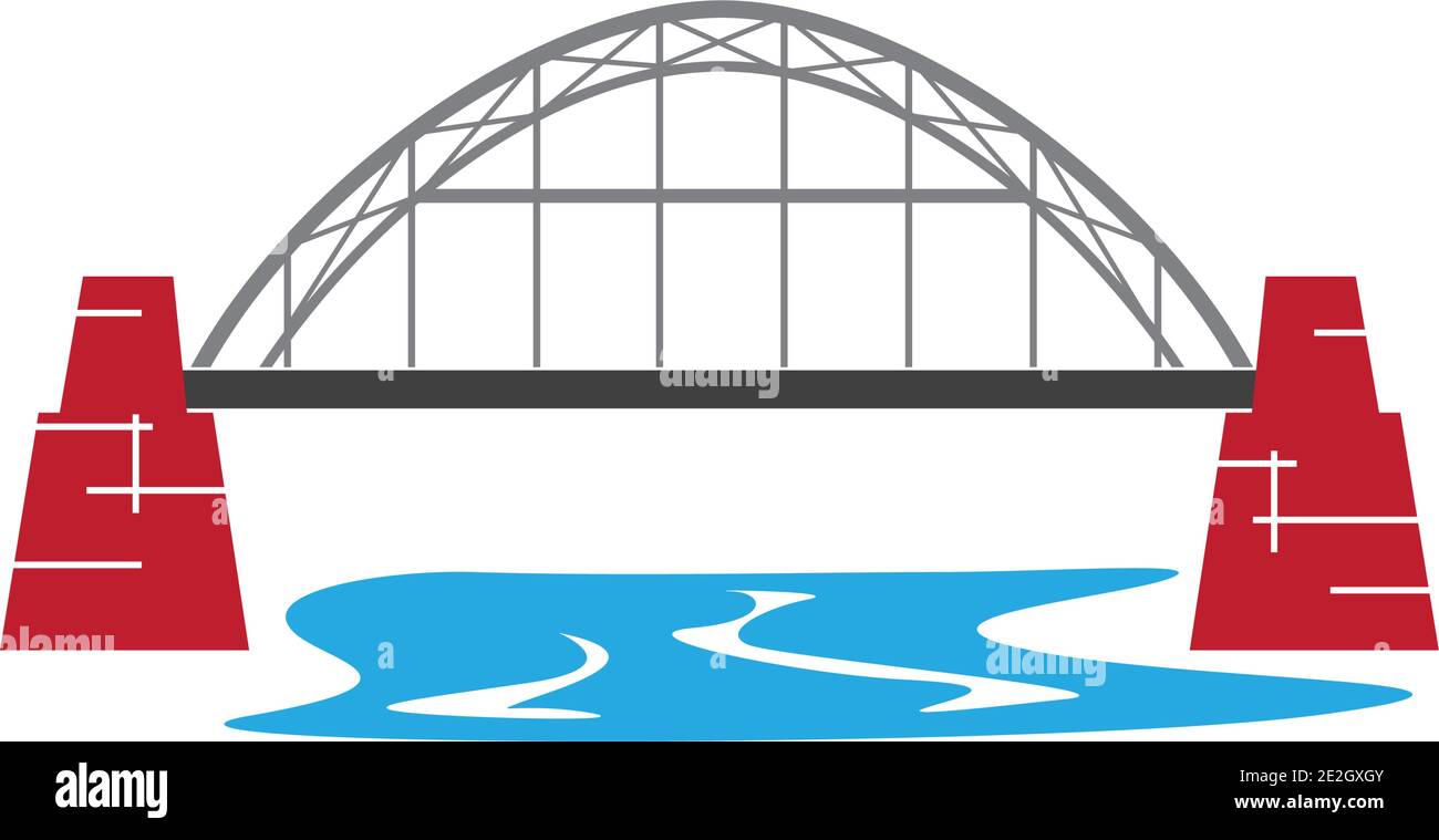 Vector abstract bridge, connection concept Stock Vector Image & Art - Alamy