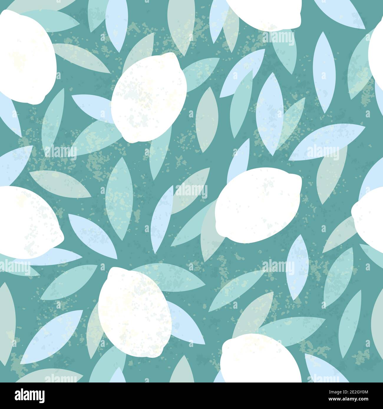 Lemon seamless pattern vector illustration. Summer design repeated textile with citrus fruits ...