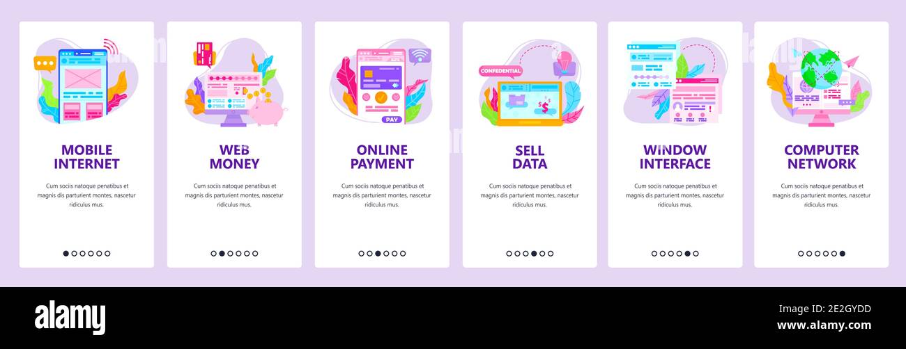 Mobile internet and online payment, web money transfer. Mobile app ...