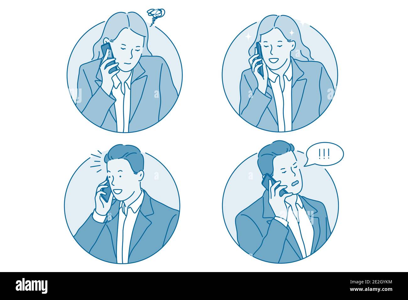 Business communication, using phone concept Stock Vector Image & Art ...
