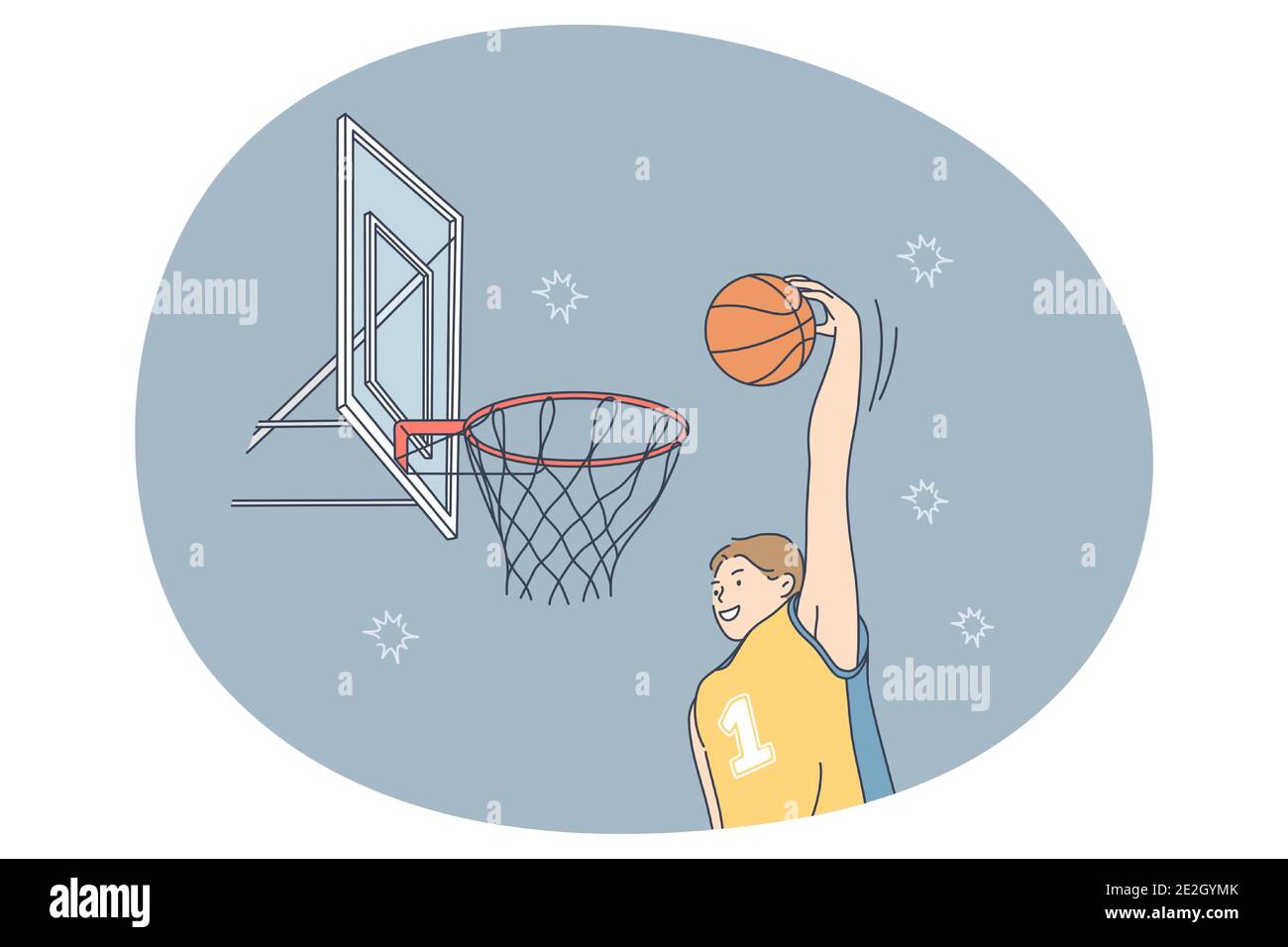 Basketball player, sport, team competition concept Stock Vector Image ...
