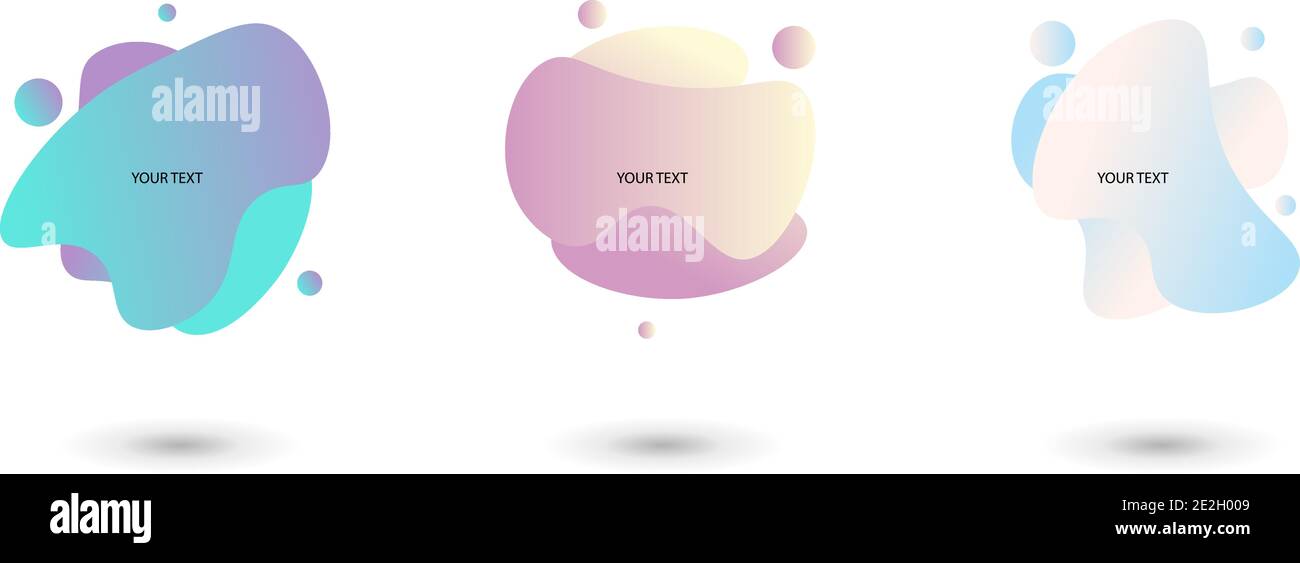 Set of three colored abstract modern graphic elements. Vector ...