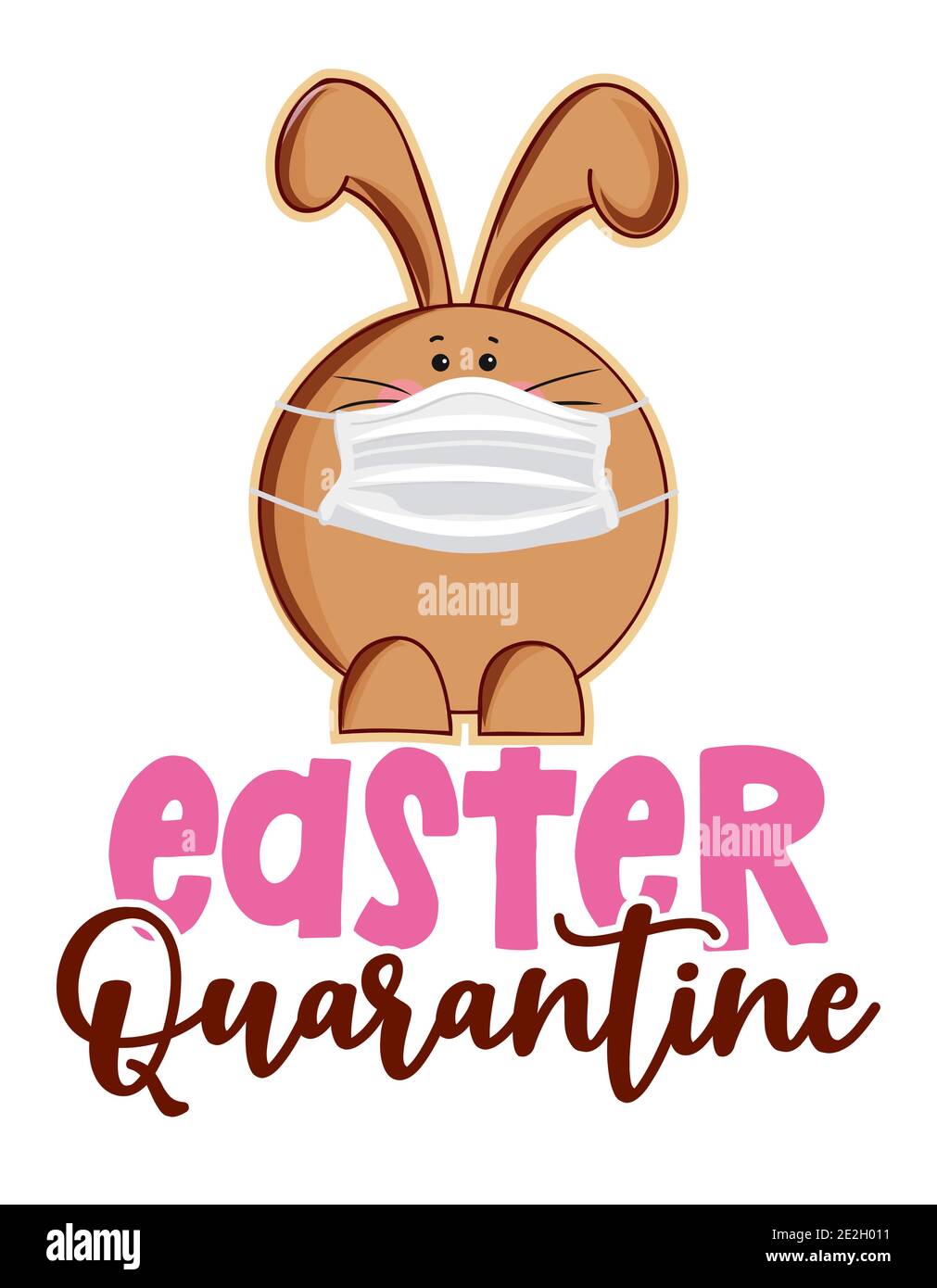 Easter quarantine - Lettering poster with text for self quarantine ...