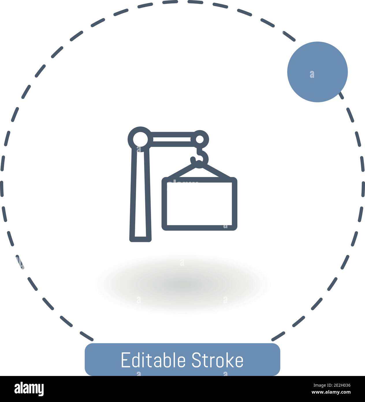 container hanging vector icon editable stroke outline icons for web and ...