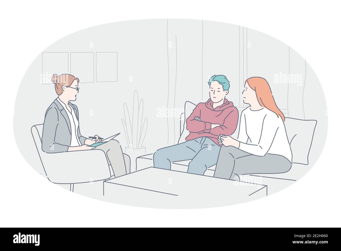 Psychologist and patient meeting Stock Vector Images - Alamy