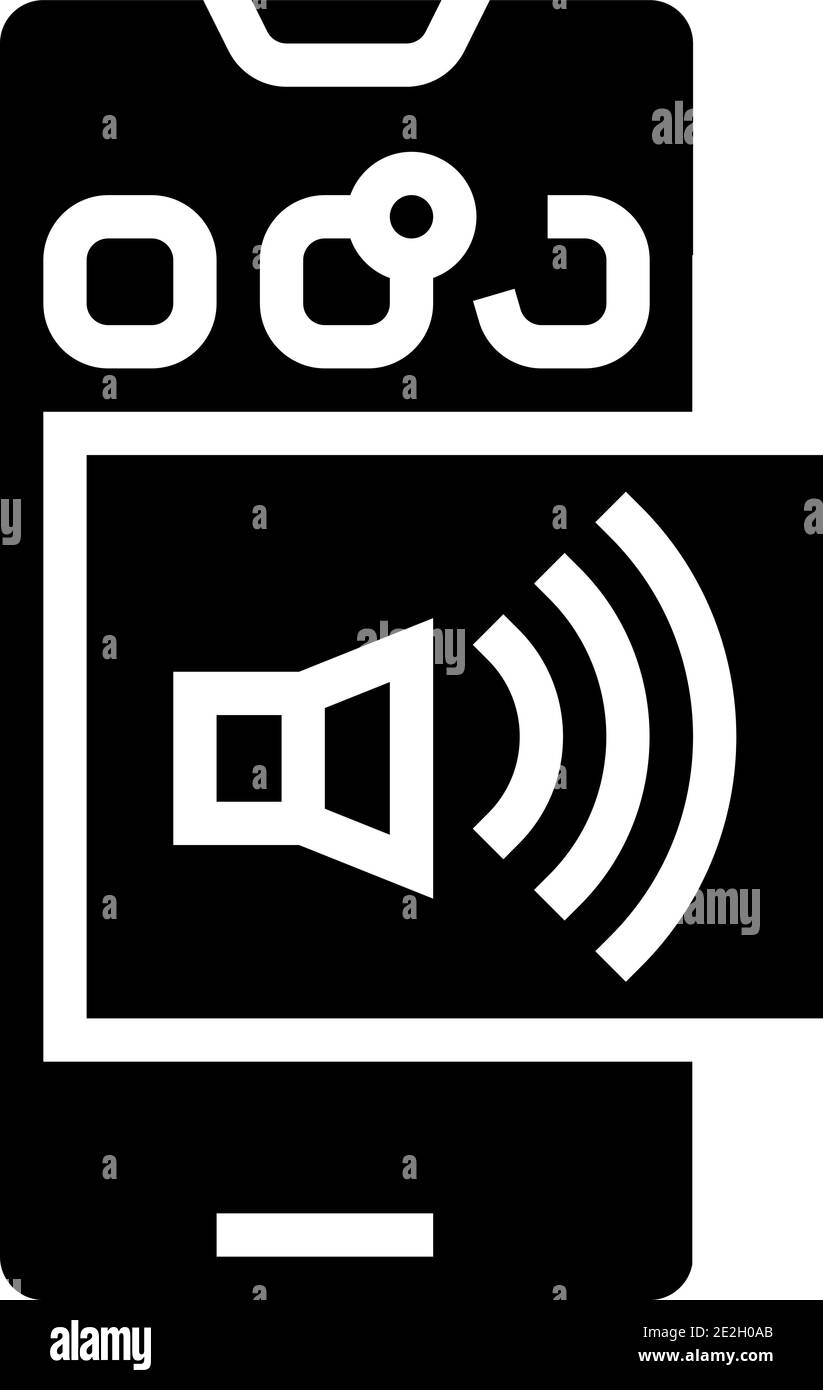 tasks on phone display glyph icon vector illustration Stock Vector ...