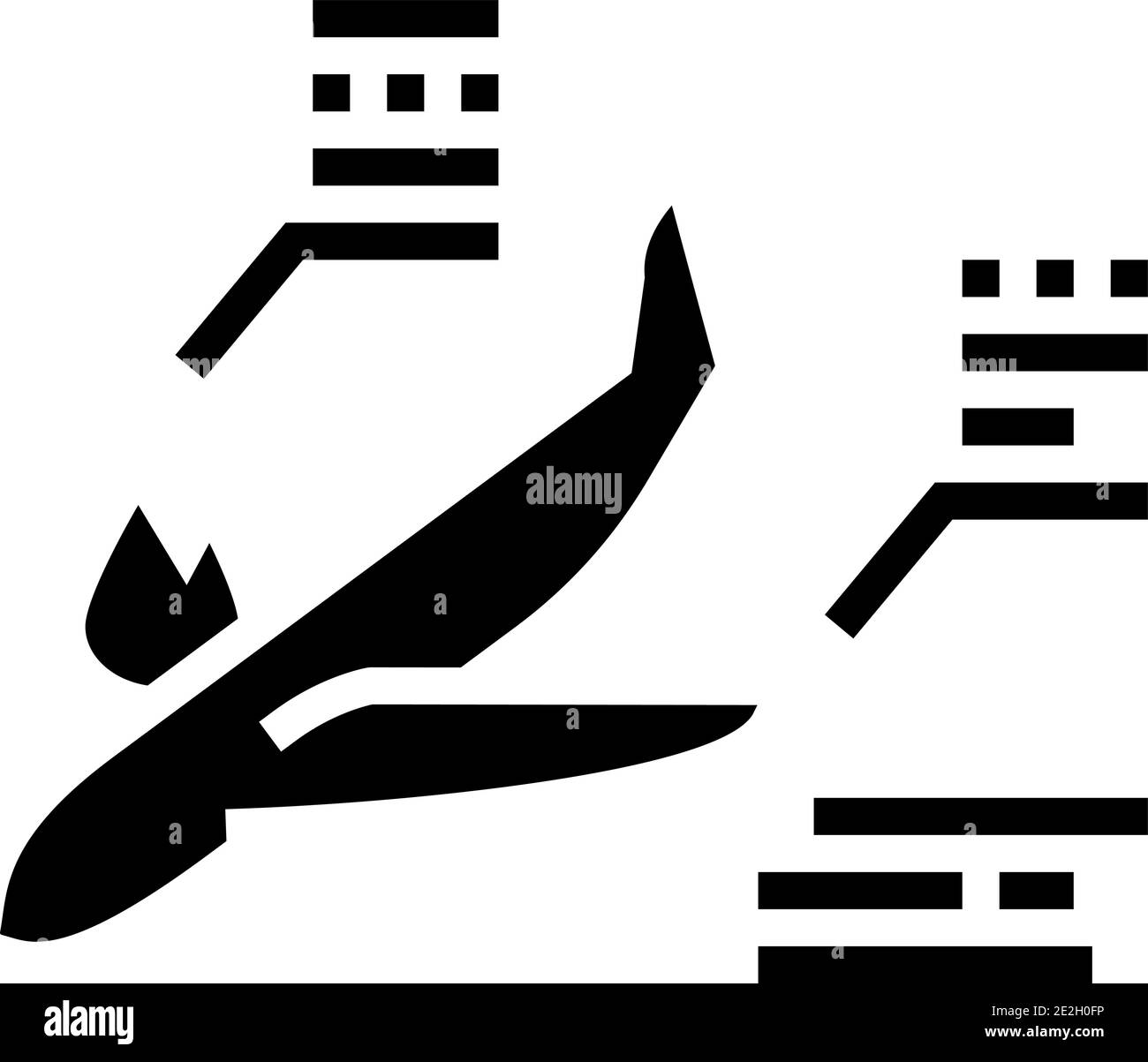 airplane fire test glyph icon vector illustration Stock Vector Image ...