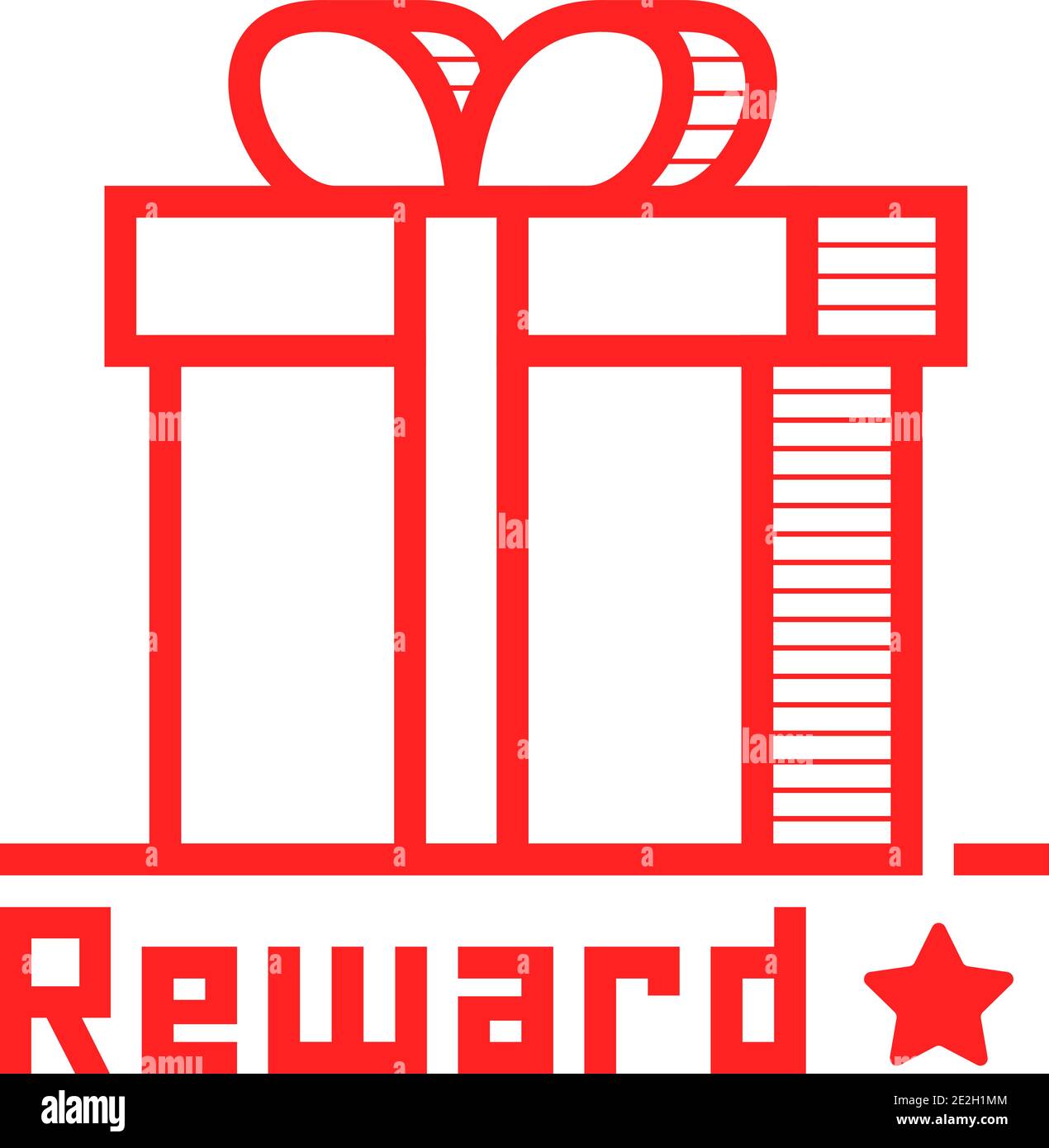 reward logo like thin line giftbox Stock Vector Image & Art - Alamy