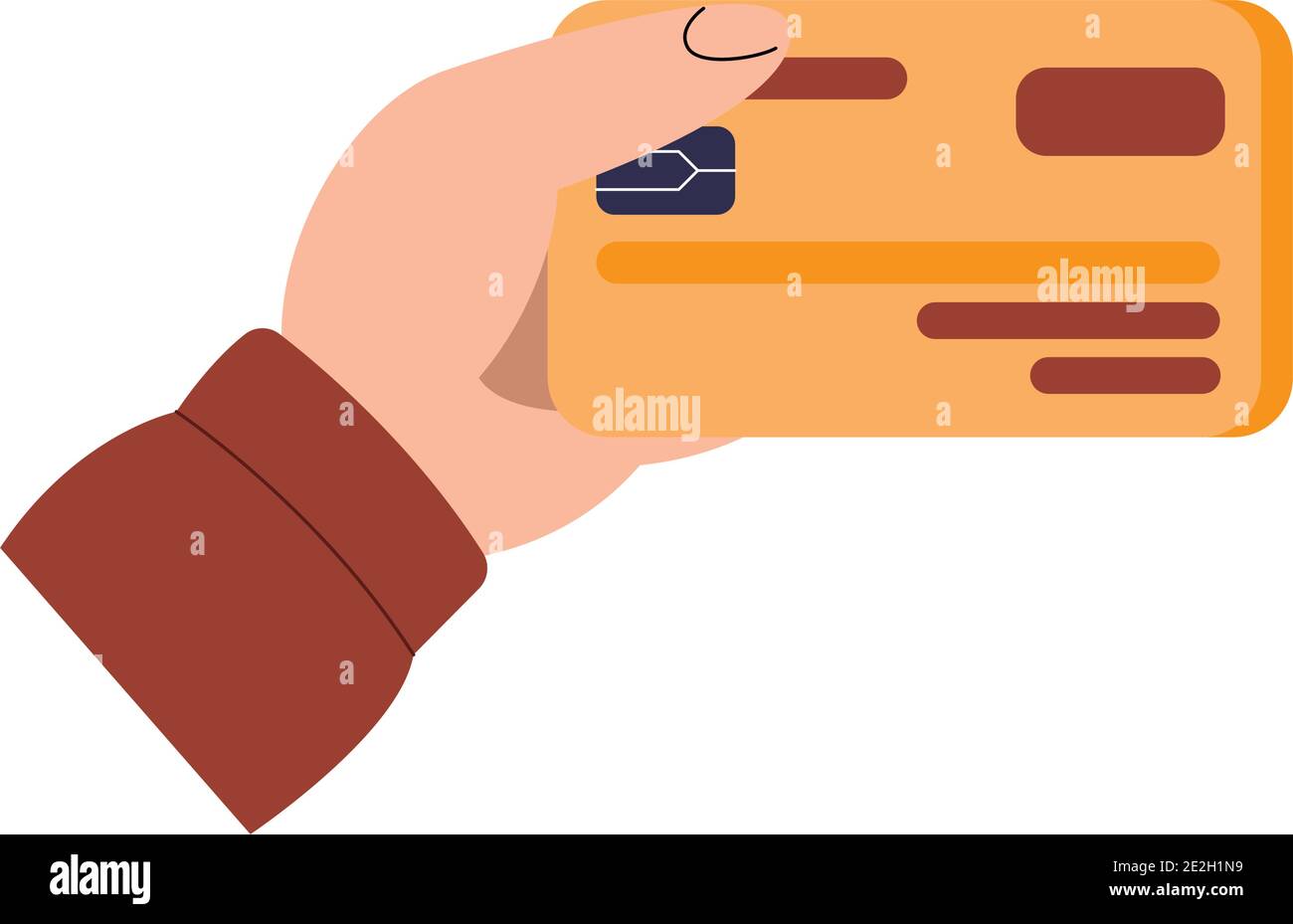 Hand holding debit card of money financial business banking commerce ...